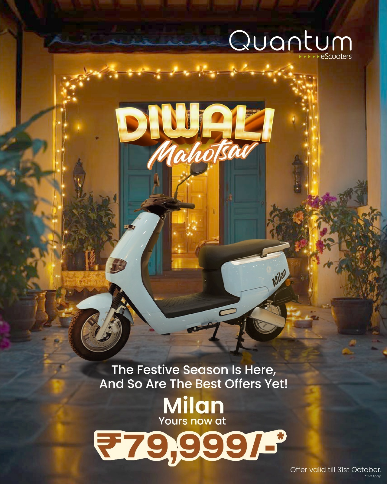 Quantum Energy Offers Massive Diwali Cashback on Electric Scooters